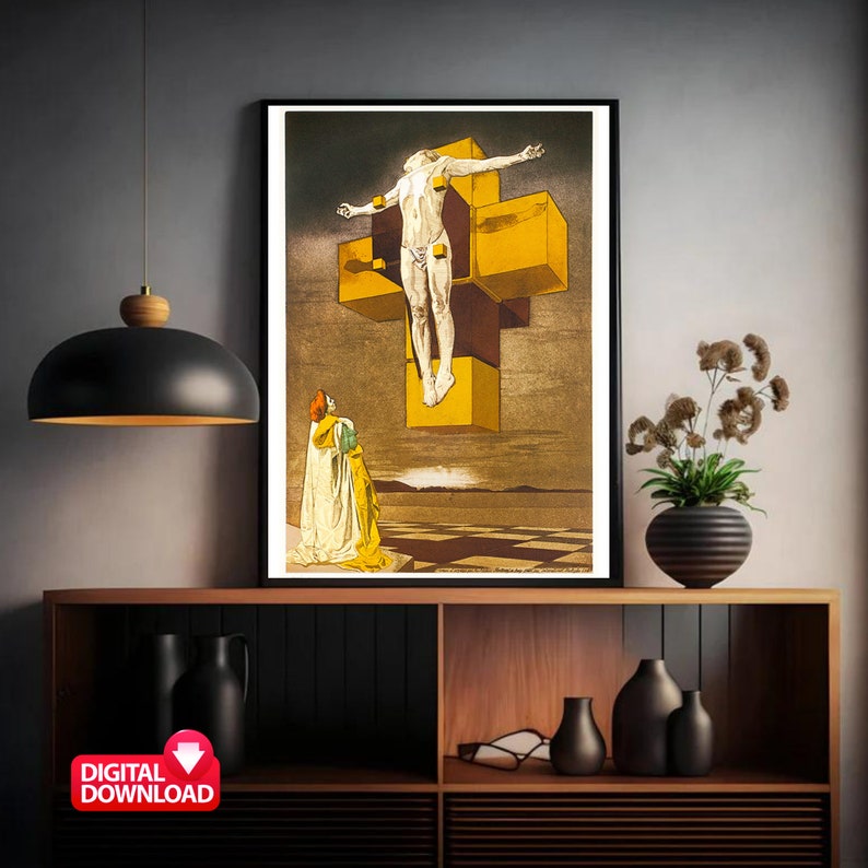 Salvador Dali Crucifixion Art Print: Corpus Hypercubicus (digital ...