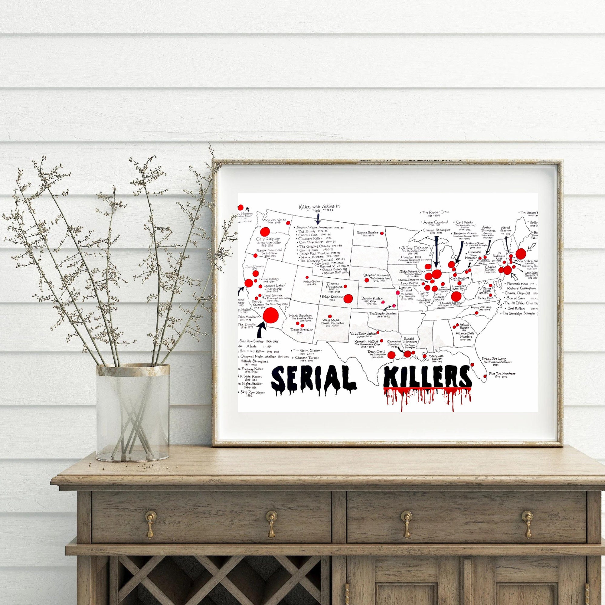 American Serial Killers Map, Serial Killer Art, American Psycho, Serial ...