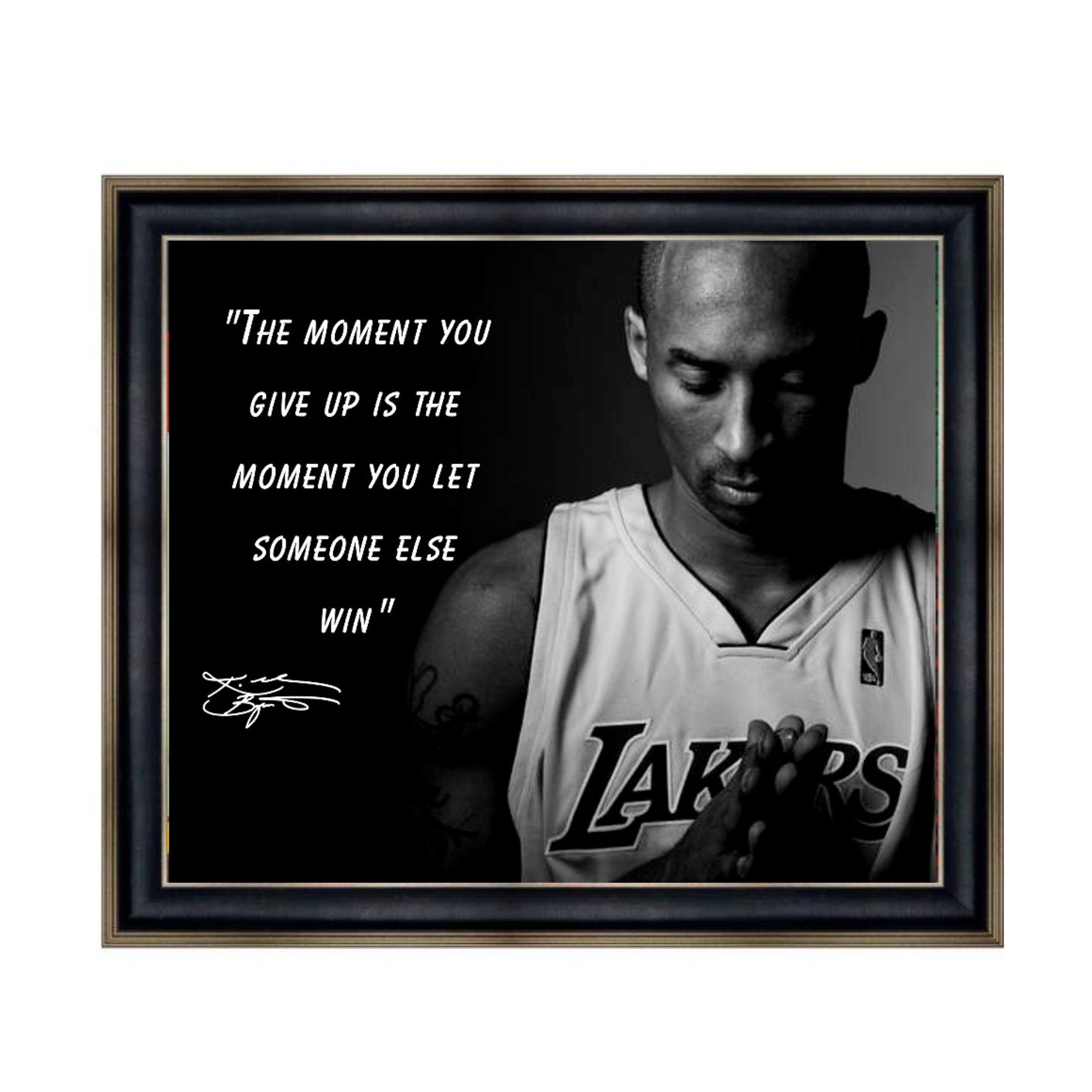 Kobe Bryant Motivational Quote, Black Mamba Inspirational Quote Poster ...