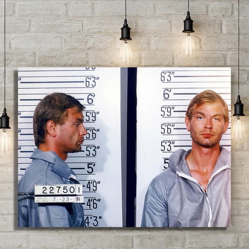 JEFFREY DAHMER Police Mug Shot 1991 Serial Killer Jeffrey - Etsy
