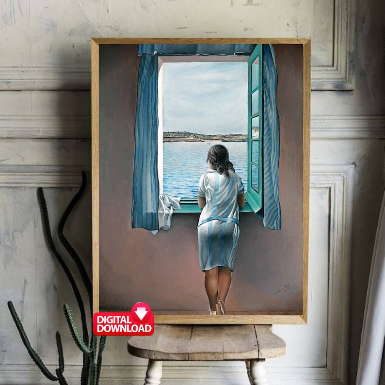 Salvador Dali Girl At The Window 1925 Salvador Dali Print Dali Fine