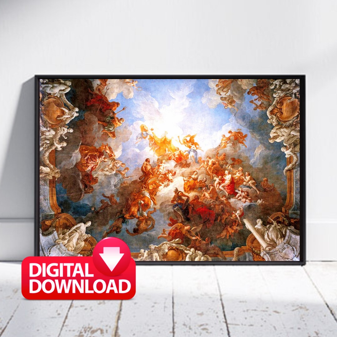 Renaissance Painting Printable, the Apotheosis of Hercules 1731, Greek ...