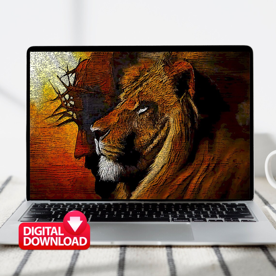 Lion of Judah Printable Jesus Christ Wall Art Modern - Etsy
