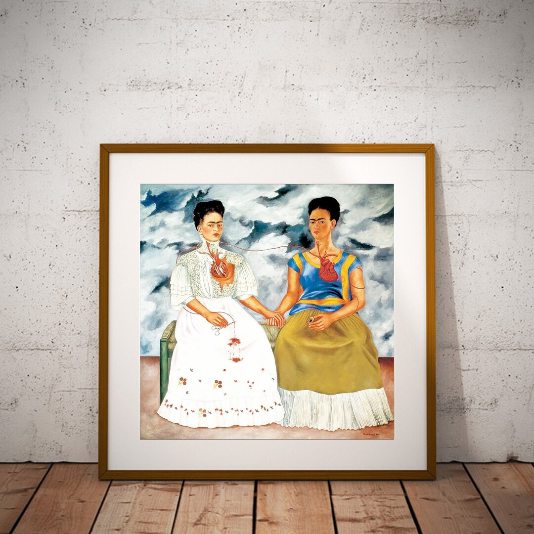 Frida Kahlo Print, the Two Fridas 1939 Printable, Frida Kahlo Portrait ...