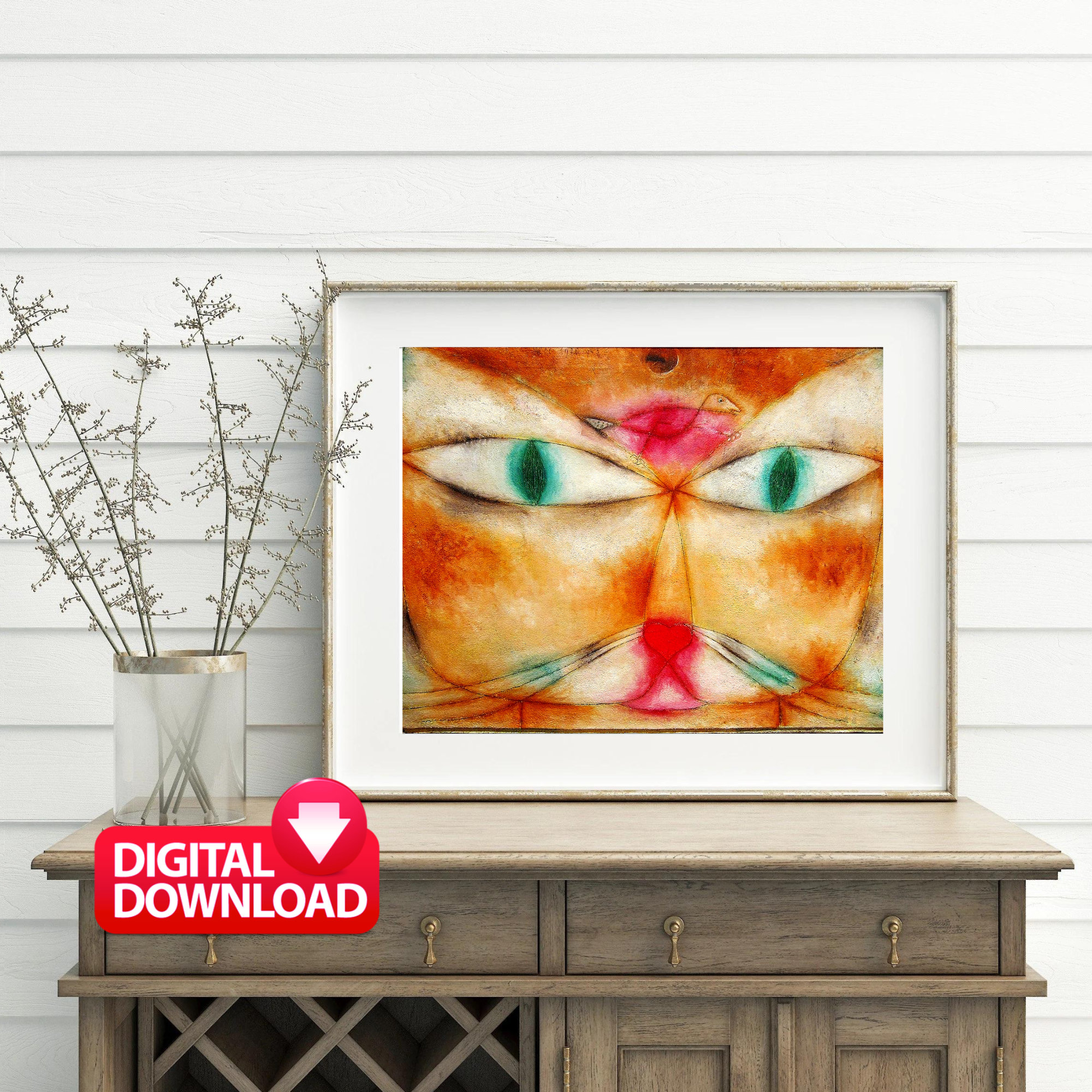 Paul Klee Cat and Bird 1928, Colorful Paul Klee Cat Print, Paul Klee ...