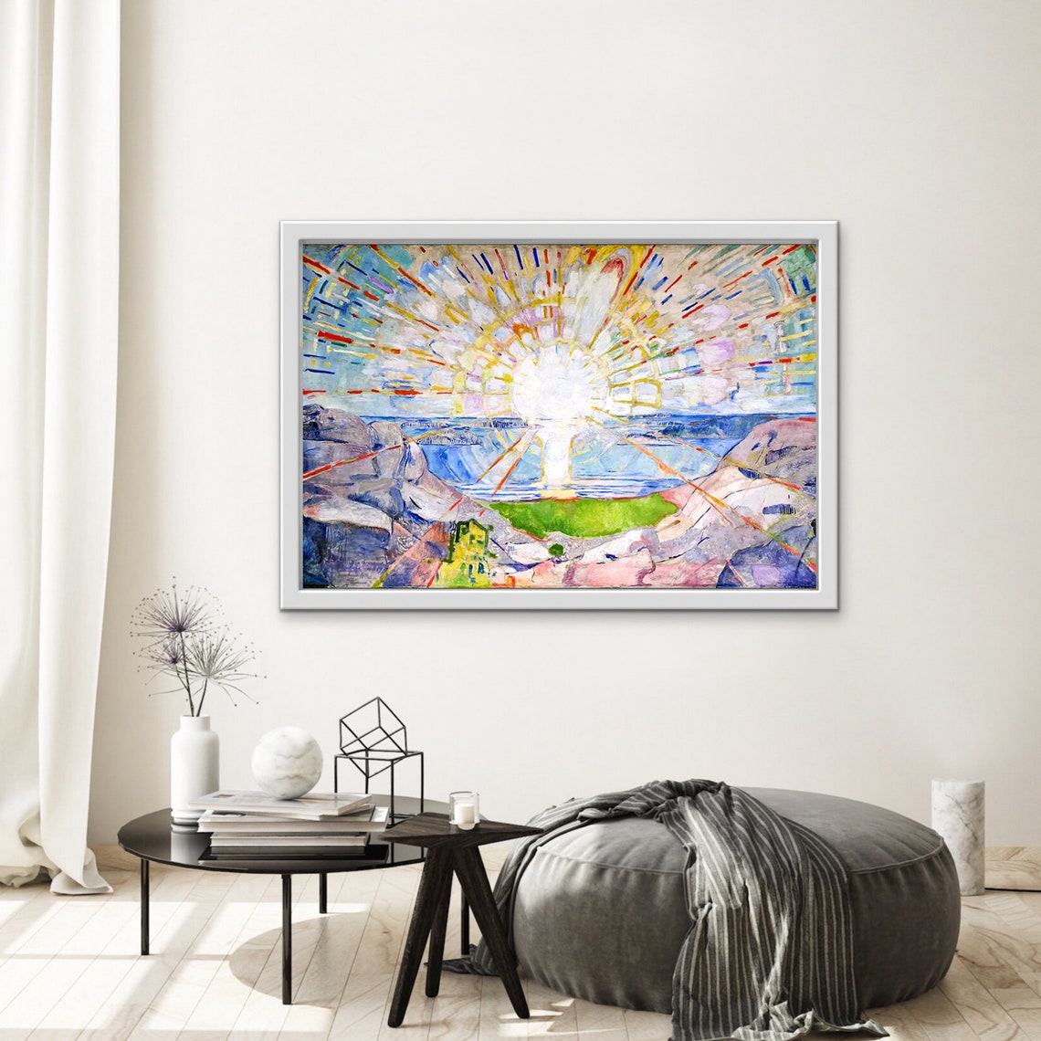 Edvard Munch Famous Artwork the Sun 1910, Sunset Seascape Print ...