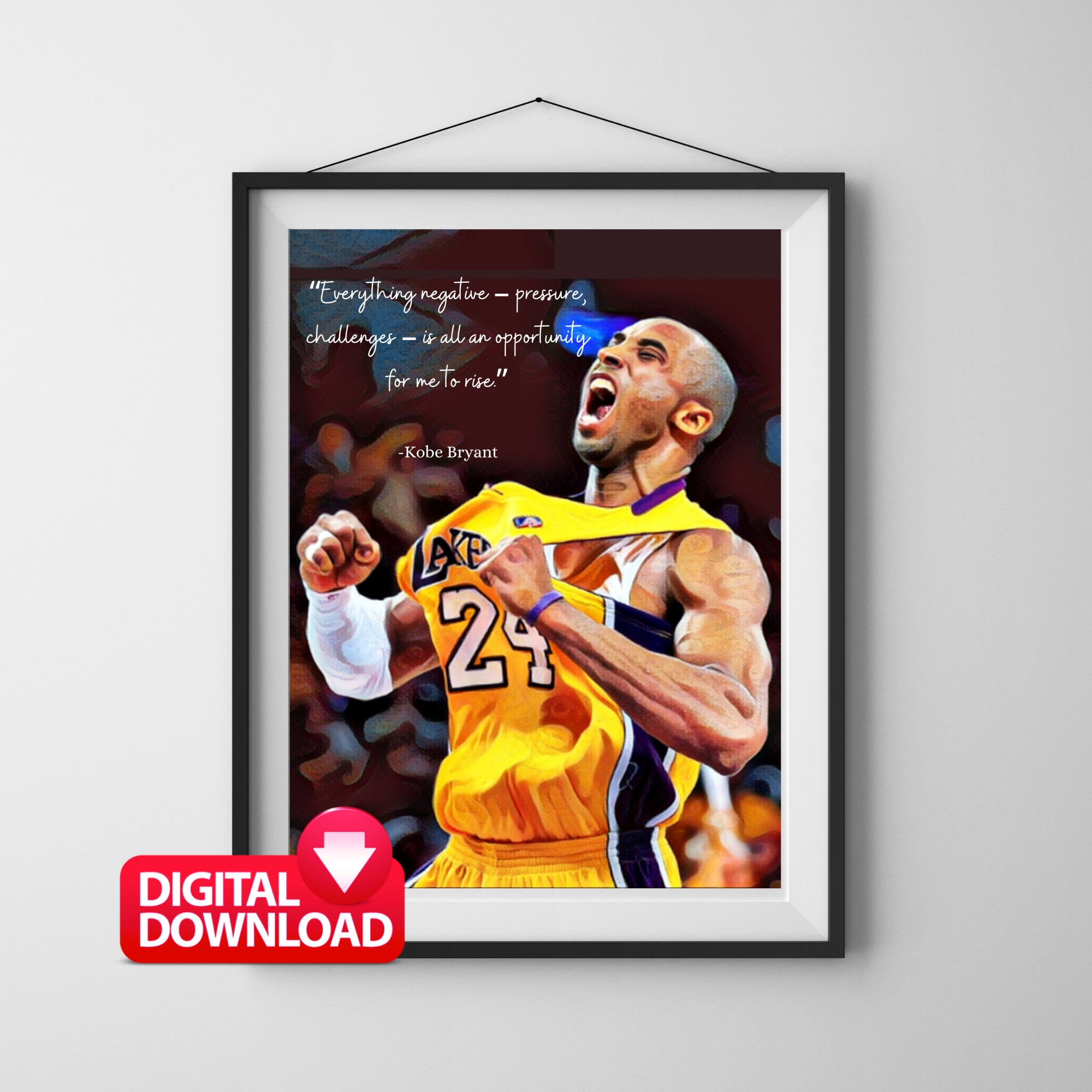 3 of KOBE BRYANT Art Print With Famous Inspirational Quotes About Life ...
