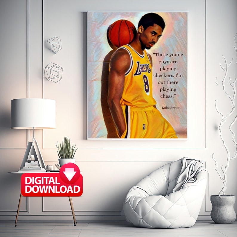 3 of KOBE BRYANT Art Print With Famous Inspirational Quotes About Life ...