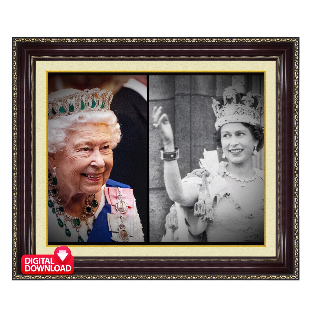 Queen Elizabeth II Print, Queen Elizabeth Art, Queen Elizabeth Portrait ...