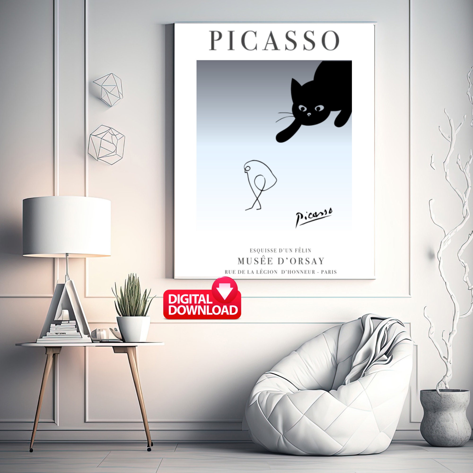 Picasso Cat Print, Picasso Animal Print, Picasso Cat Printable, Picasso ...