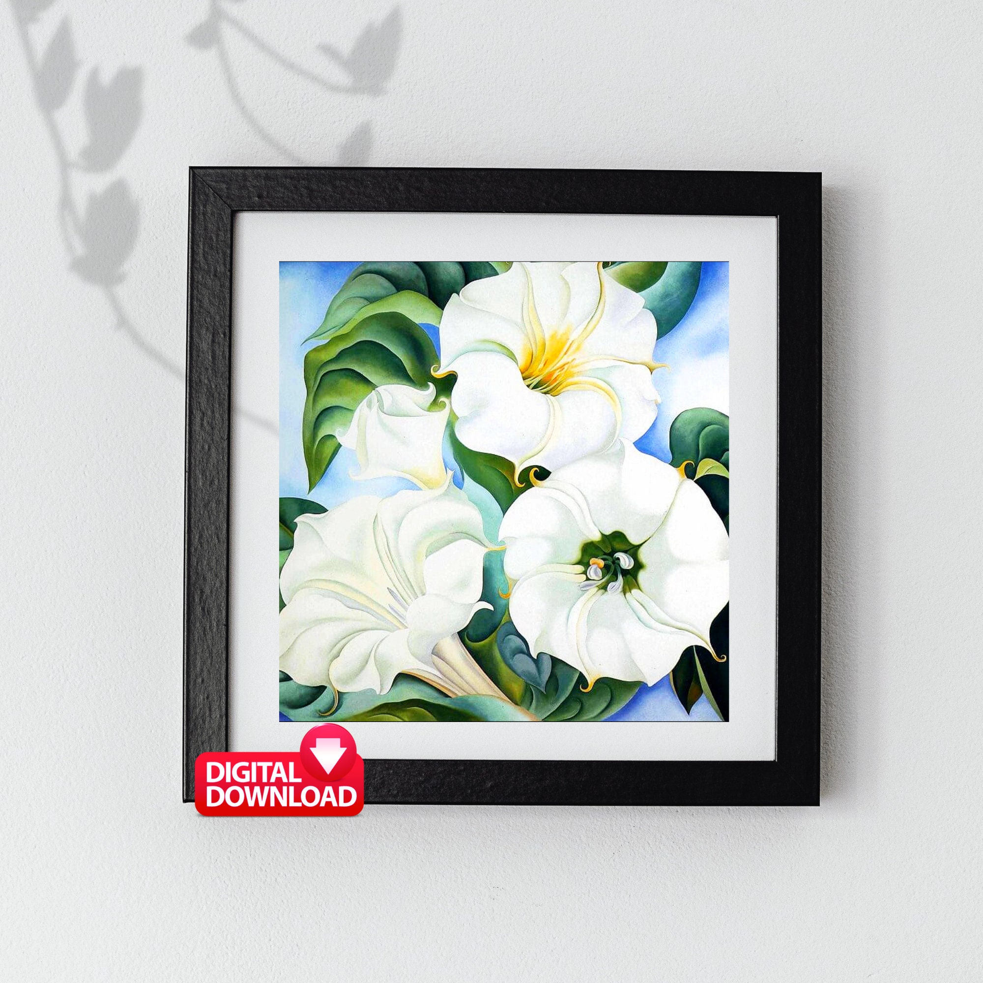 Jimson Weed, 1936 by Georgia O'keeffe, Vintage Flower Painting, Georgia ...