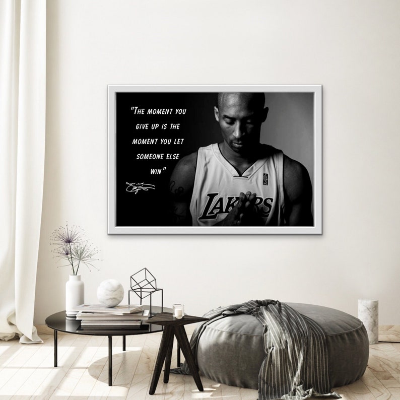 Kobe Bryant Motivational Quote, Black Mamba Inspirational Quote Poster ...