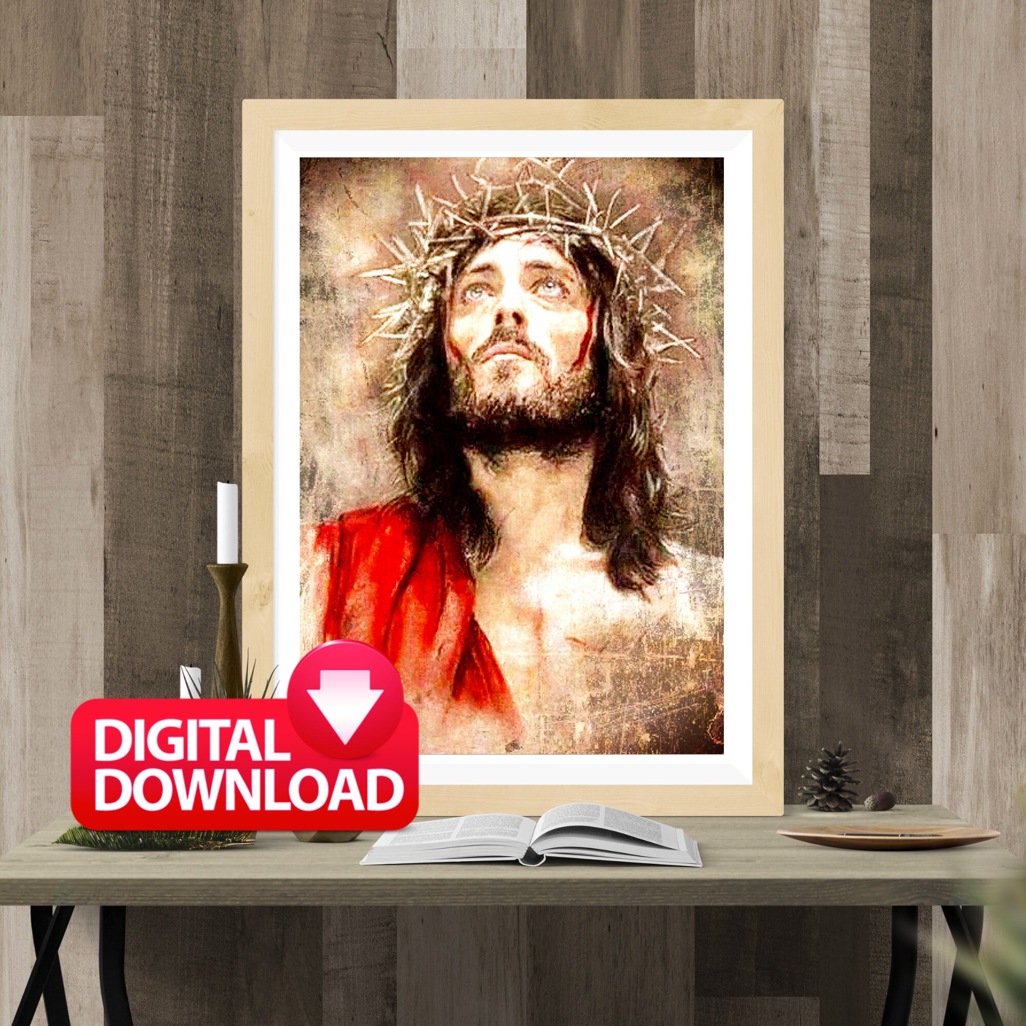 Jesus Christ Portrait Painting Printable Jesus Picture Jesus - Etsy ...