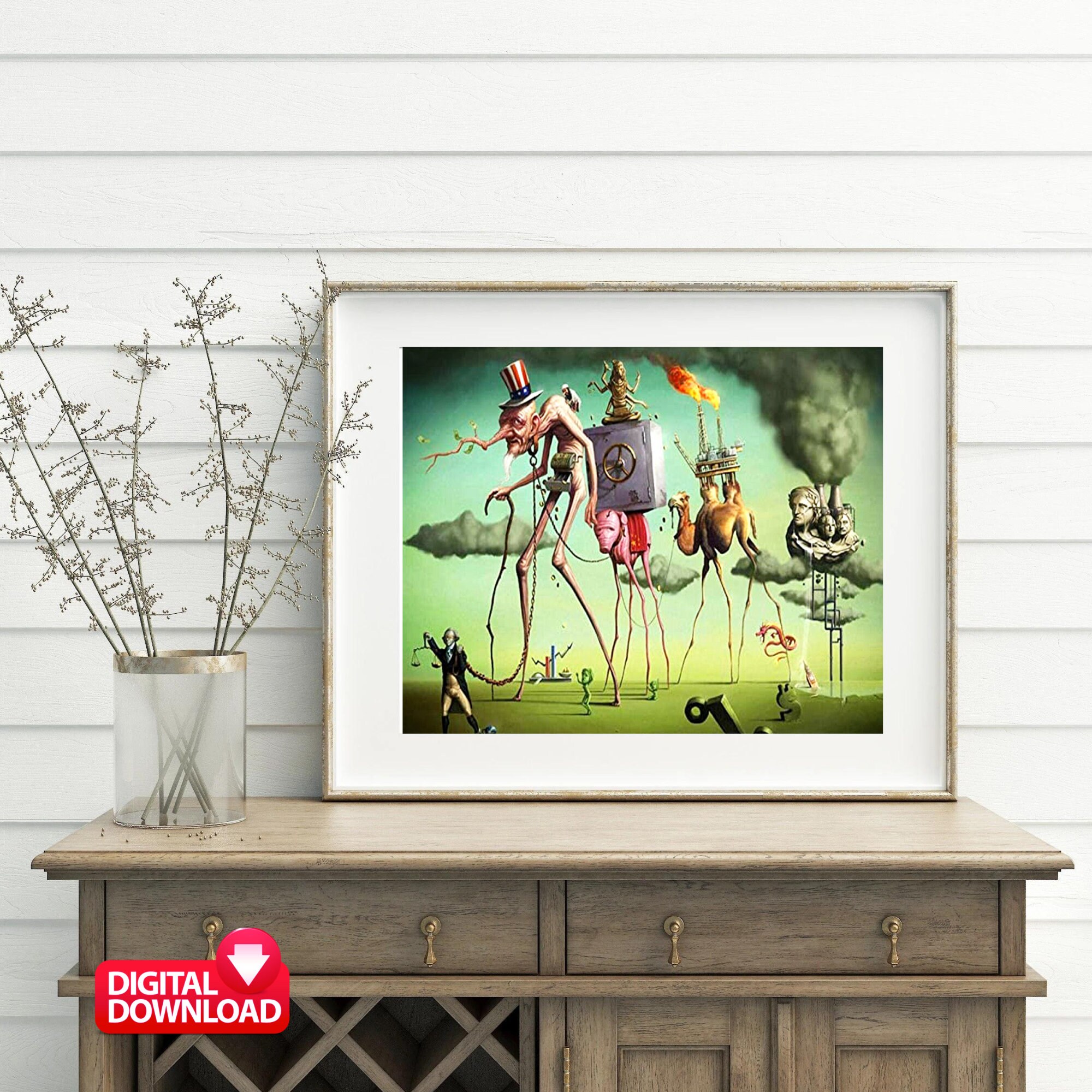 Salvador Dali the American Dream 1931, Salvador Dali Famous Print, Dali ...