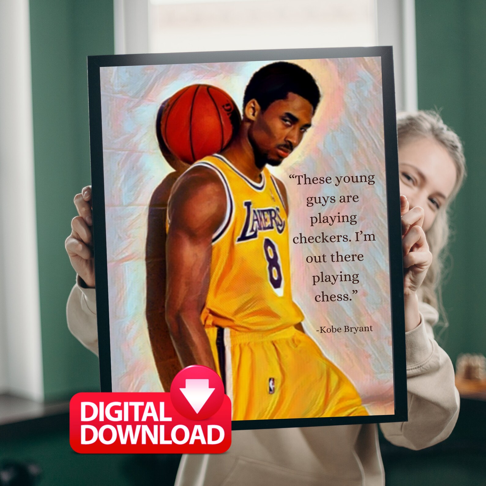 3 of KOBE BRYANT Art Print With Famous Inspirational Quotes About Life ...