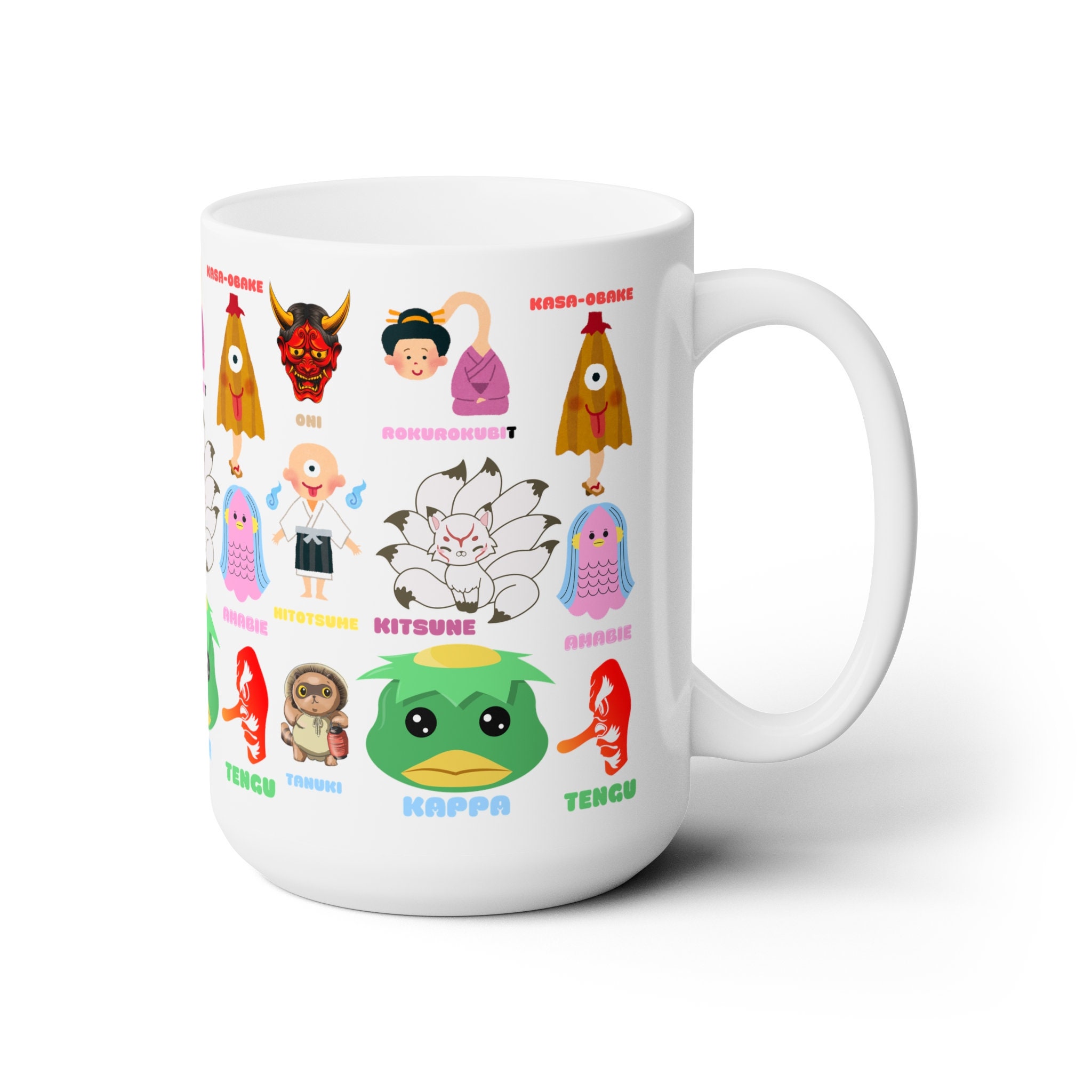 Japanese OBAKE Yokai Scary Monster Ceramic Mug 15oz - Etsy