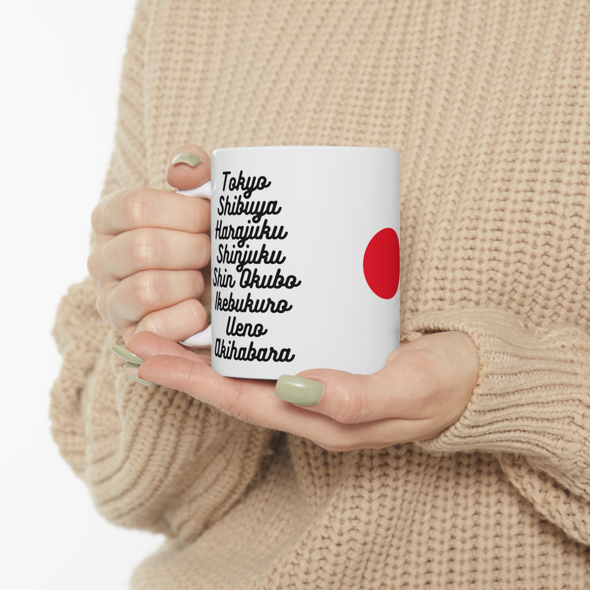 Japanese Tokyo Train Stations and Flag Ceramic Mug, 11oz - Etsy