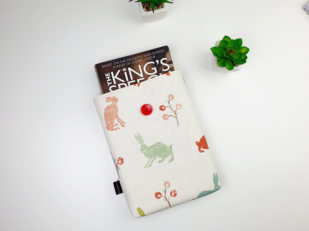 Handmade Easter Rabbit Book Cover With Pen Holder, Fabric Book ...