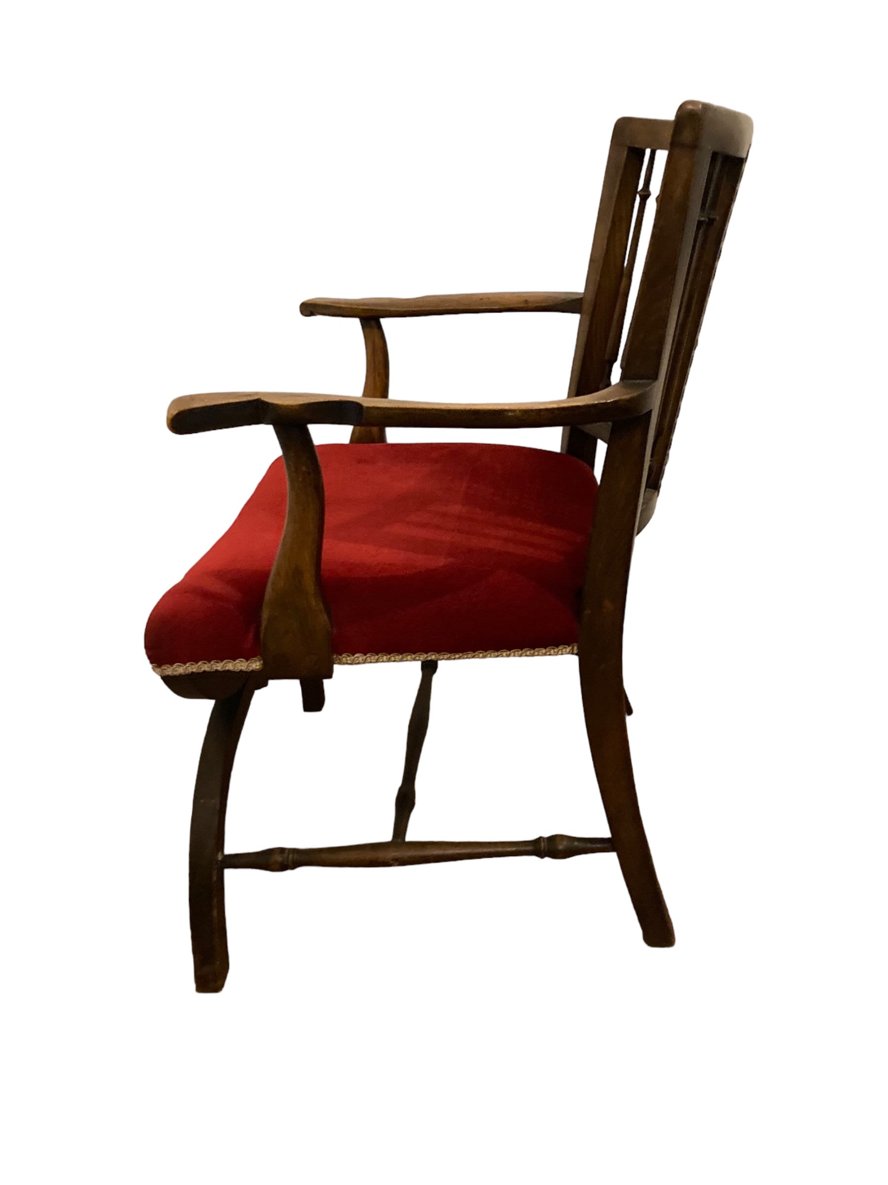 A Rare Antique Beech Wood X Framed Cane Back Arm Chair - Etsy UK