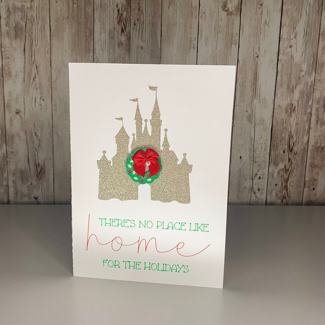 Disney Castle Holiday Greeting Card Christmas 5x7 Card Disney Christmas ...