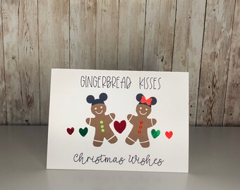 Disney Christmas Card, Mickey and Minnie Card, Card Pack. - Etsy