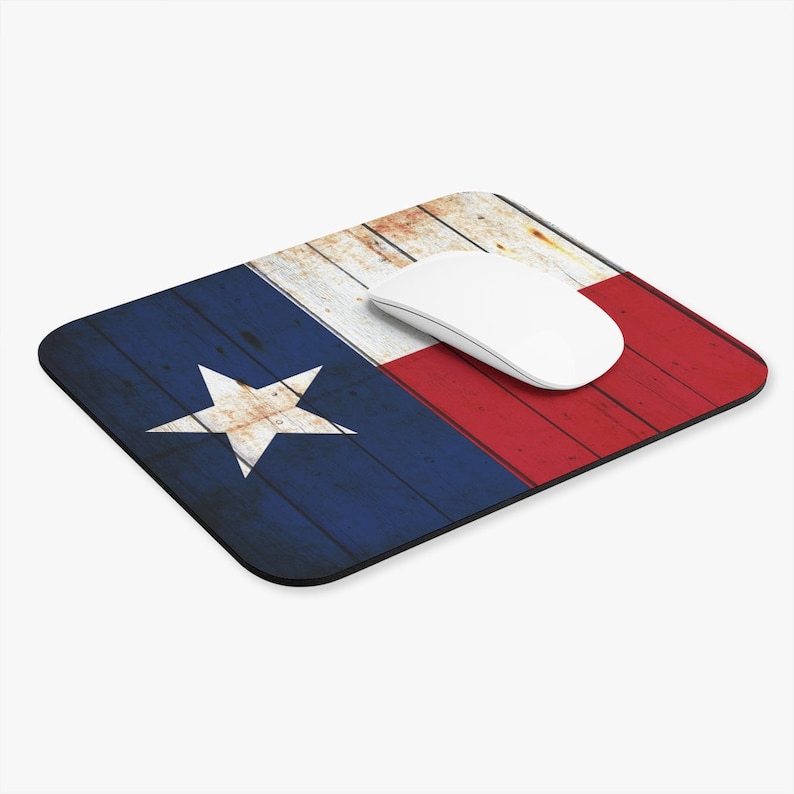 Texas Themed Office Decor, Texas Flag on Old Barn Wood Mouse Pad - Etsy