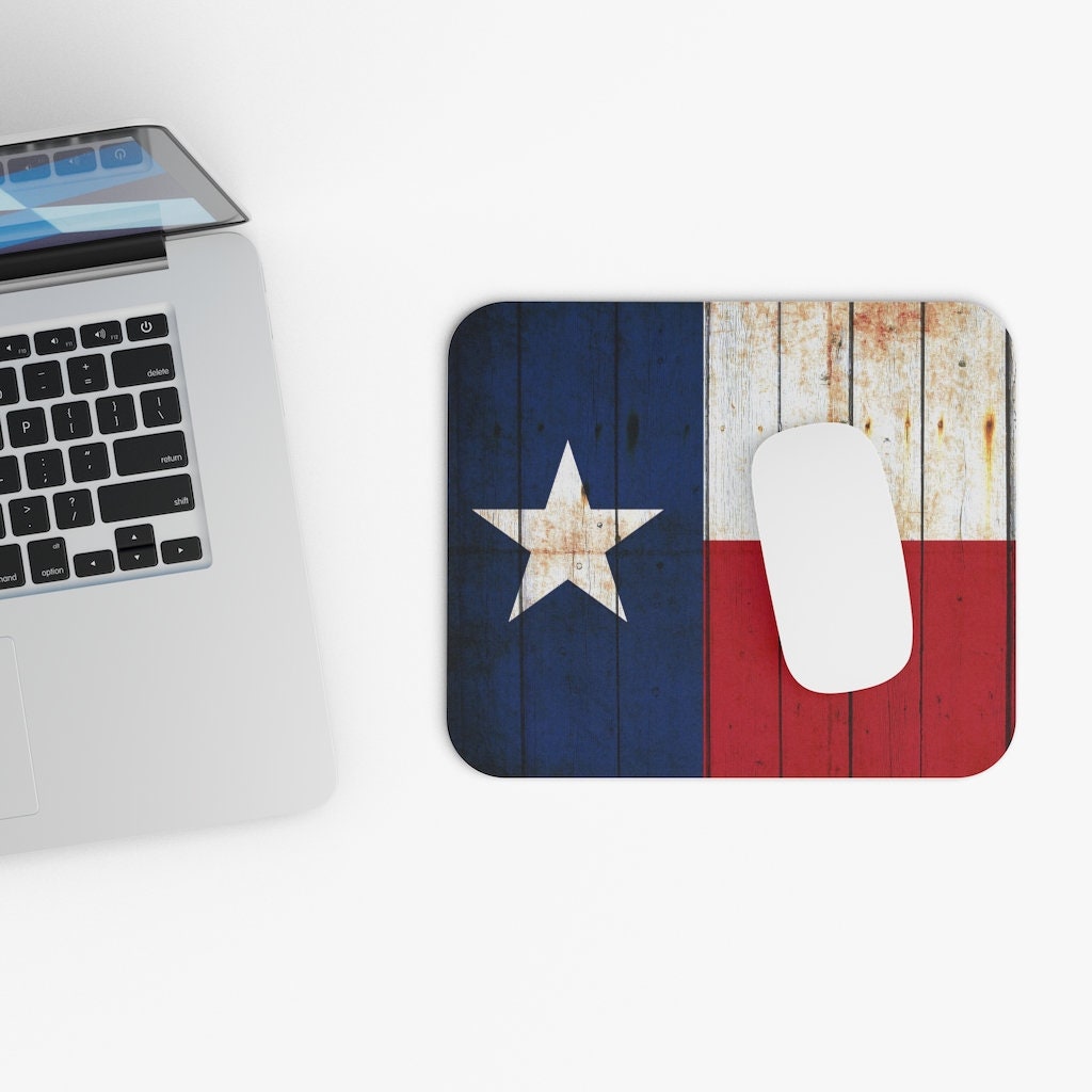 Texas Themed Office Decor, Texas Flag on Old Barn Wood Mouse Pad - Etsy