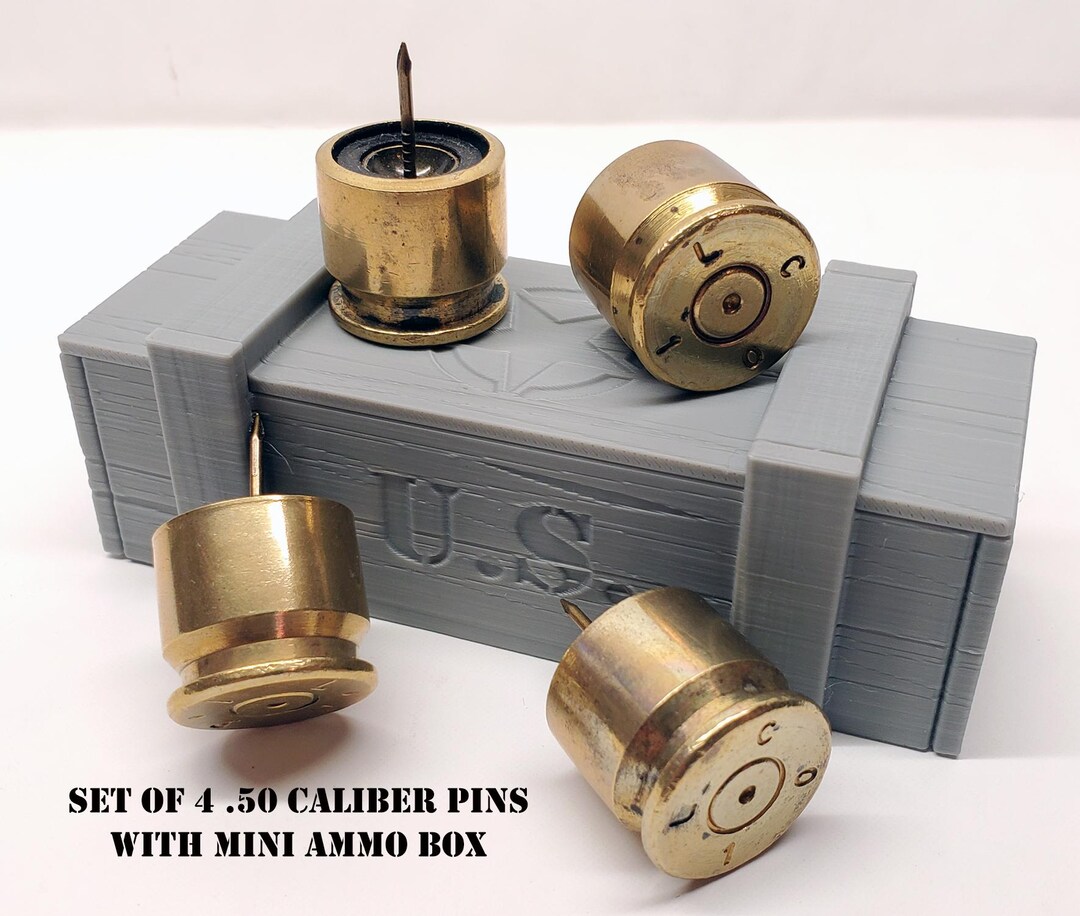 Bullet Brass Push Pins Made With Recycled Casing of 50 BMG Caliber and ...