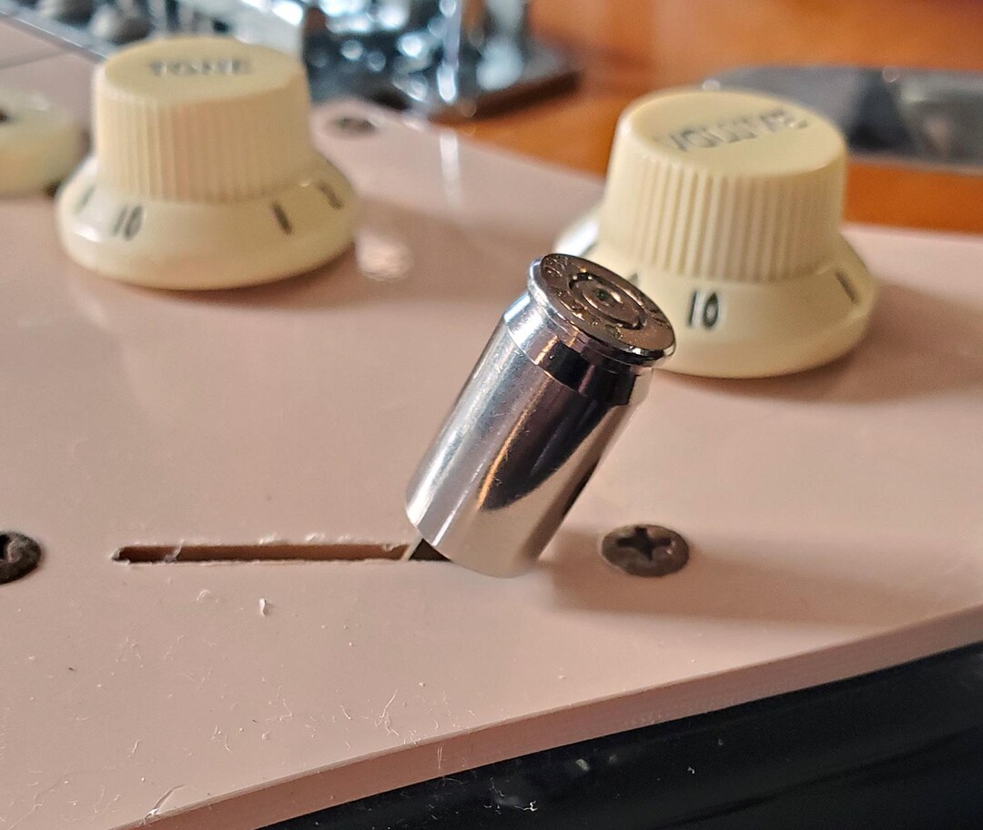 380 Caliber Bullet Casing Guitar Switch, Brass or Nickel Finish, Fits ...