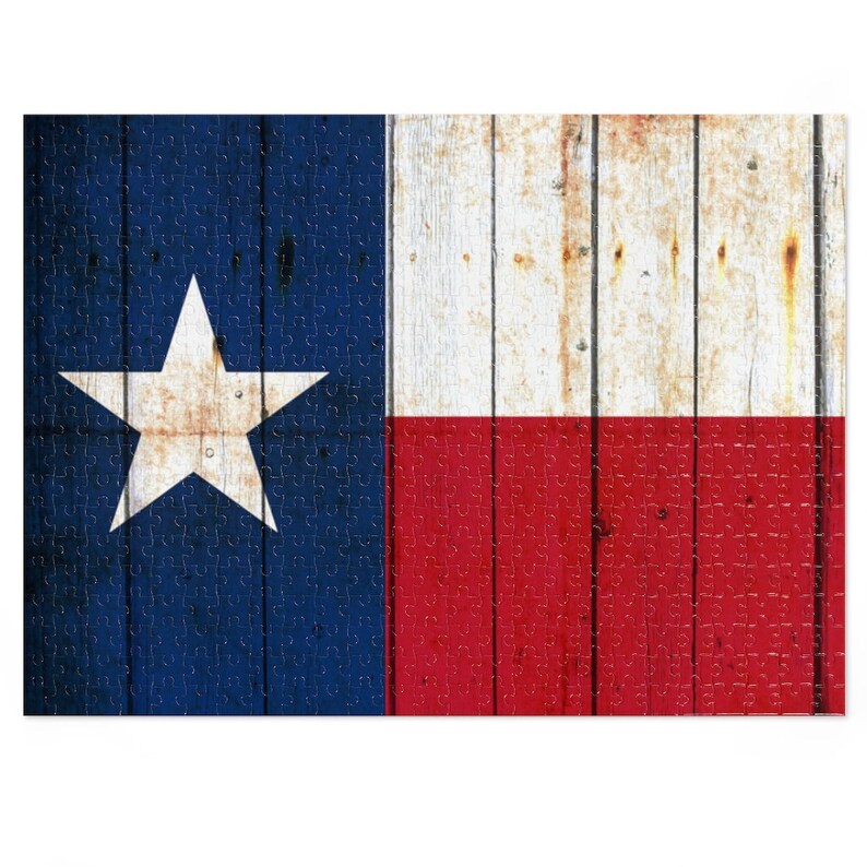 Texas Flag Themed Puzzle Texas Flag 252 or 500 Pieces Puzzle - Etsy