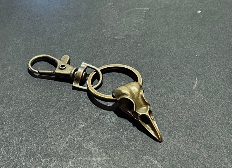 Six of Crows Keychain: Grishaverse Inspired Brass Crow Skull - Etsy