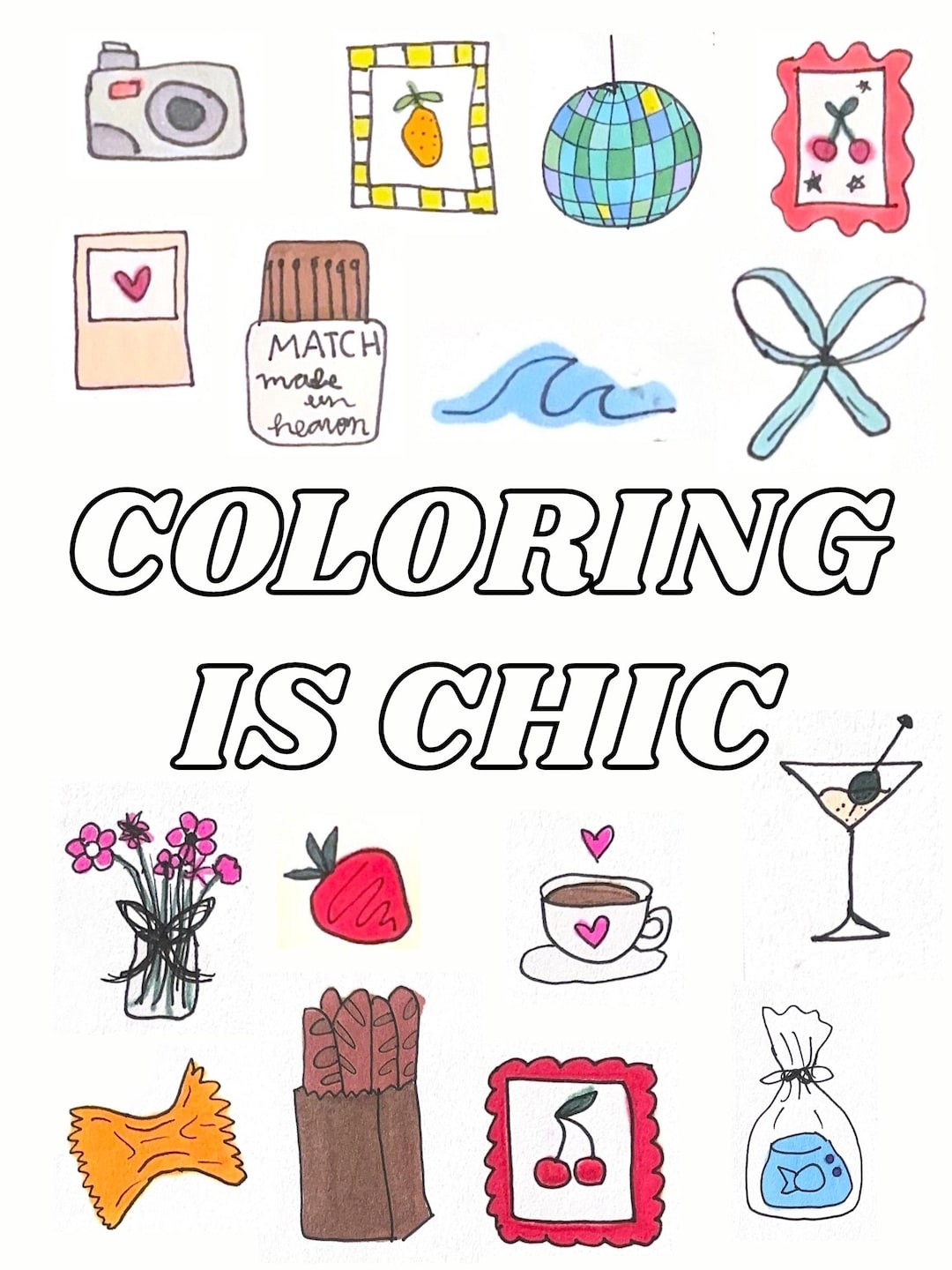 Coloring is Chic Coloring Pages - Etsy