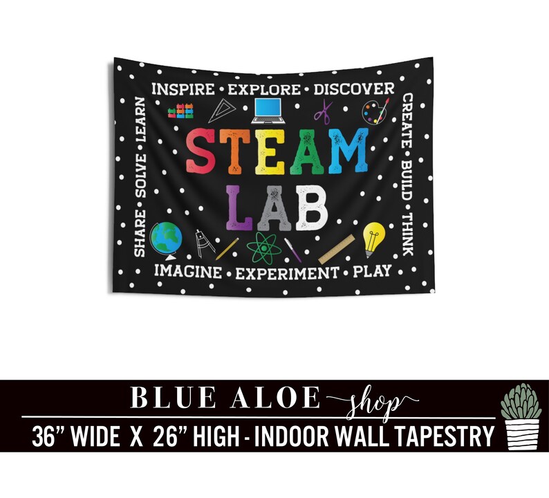 STEAM Lab Classroom Wall Tapestry Hanging Banner for Class - Etsy