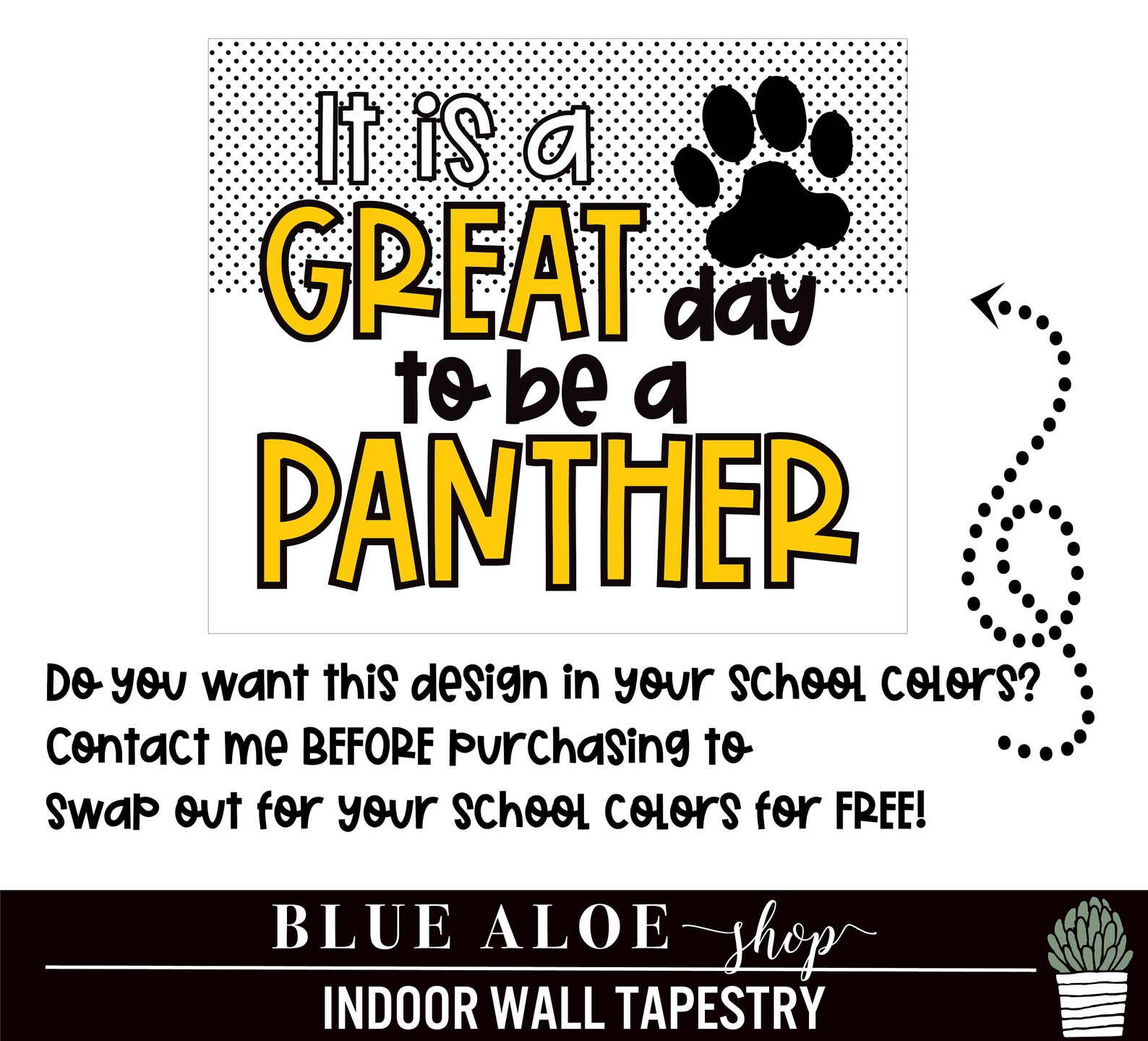 It is a Great Day to Be a Panther Classroom Tapestry Mascot - Etsy
