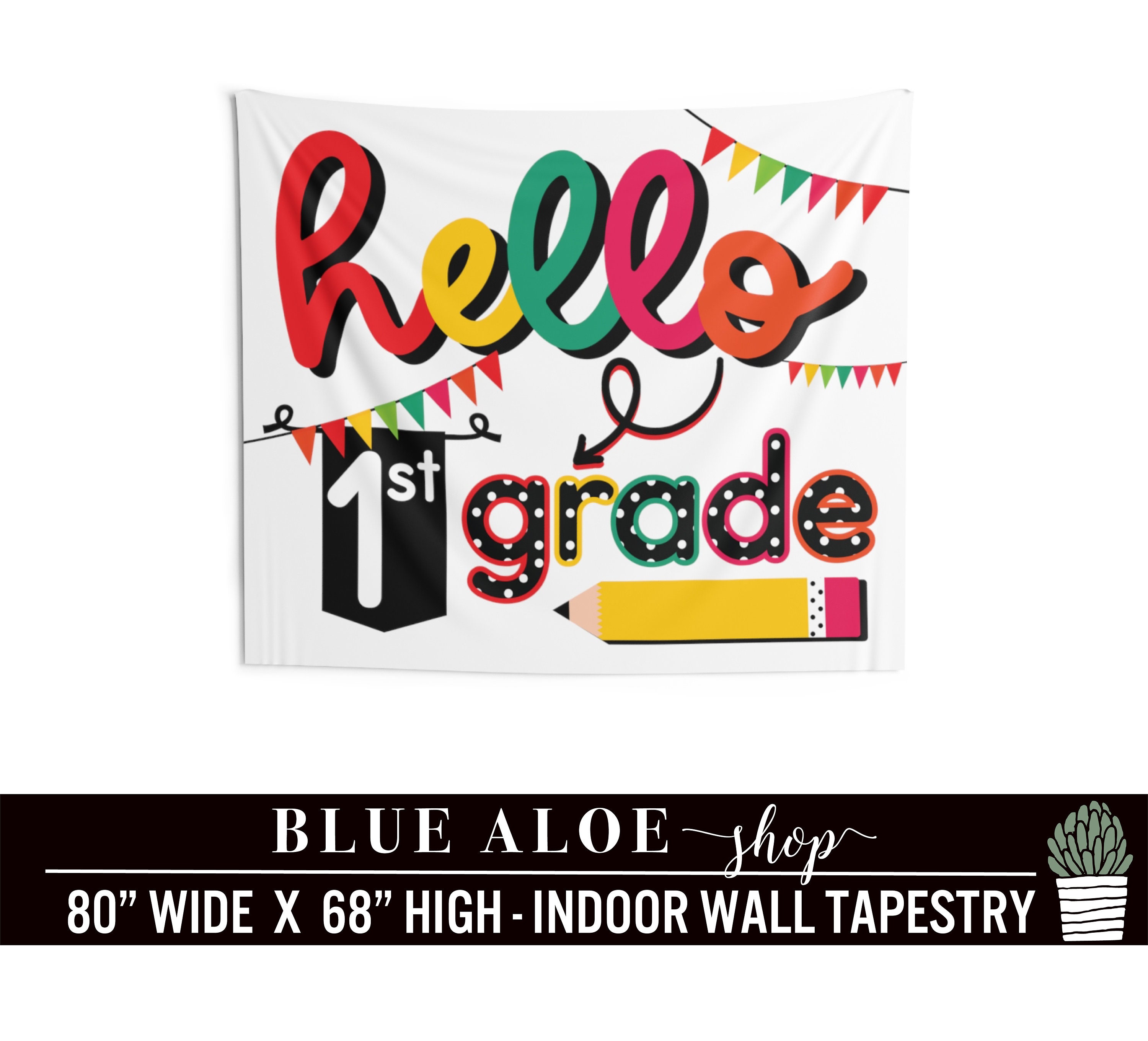 Hello 1st Grade Classroom Wall Tapestry Hanging Banner for - Etsy