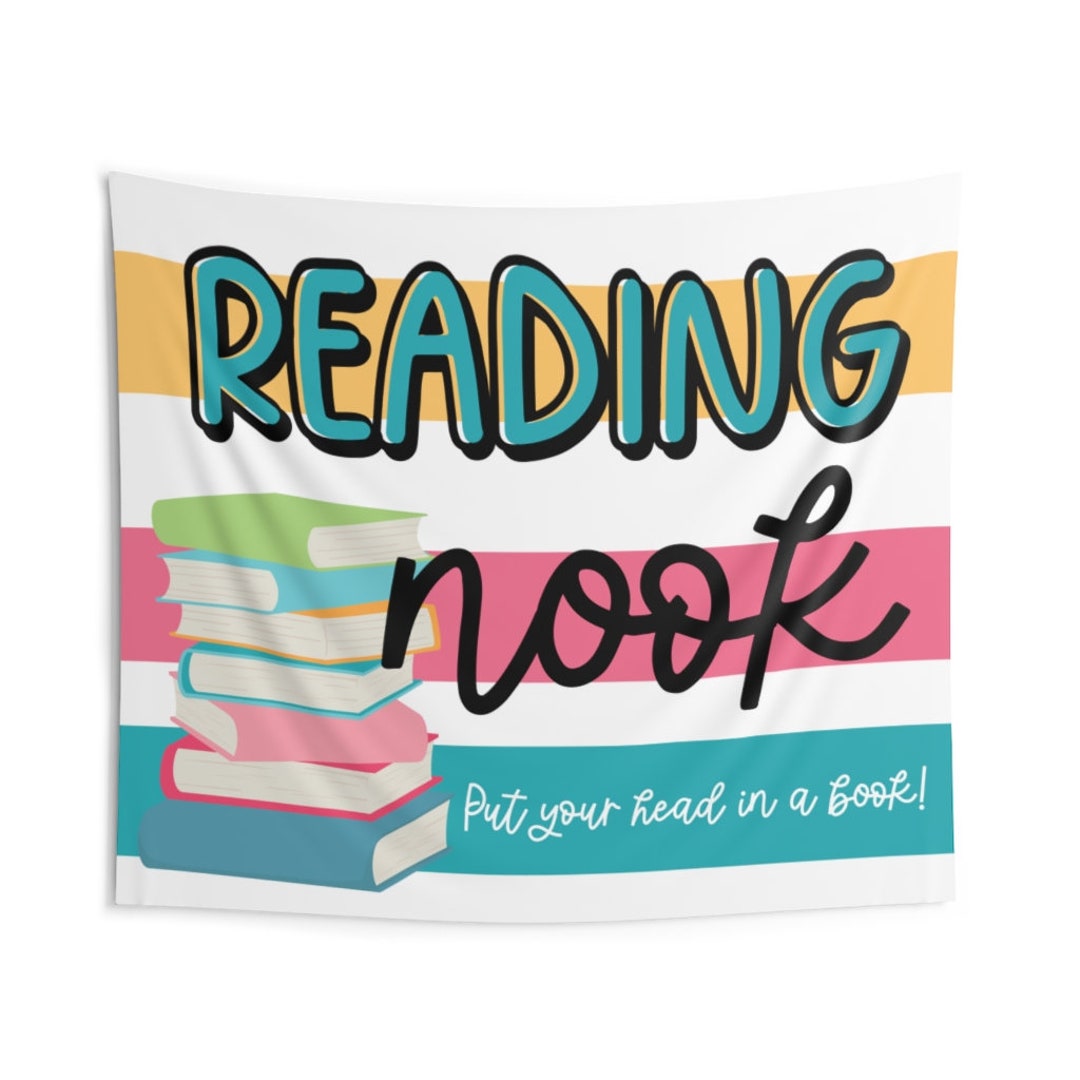 Reading Nook Wall Tapestry Hanging Banner for Classroom Decoration or ...