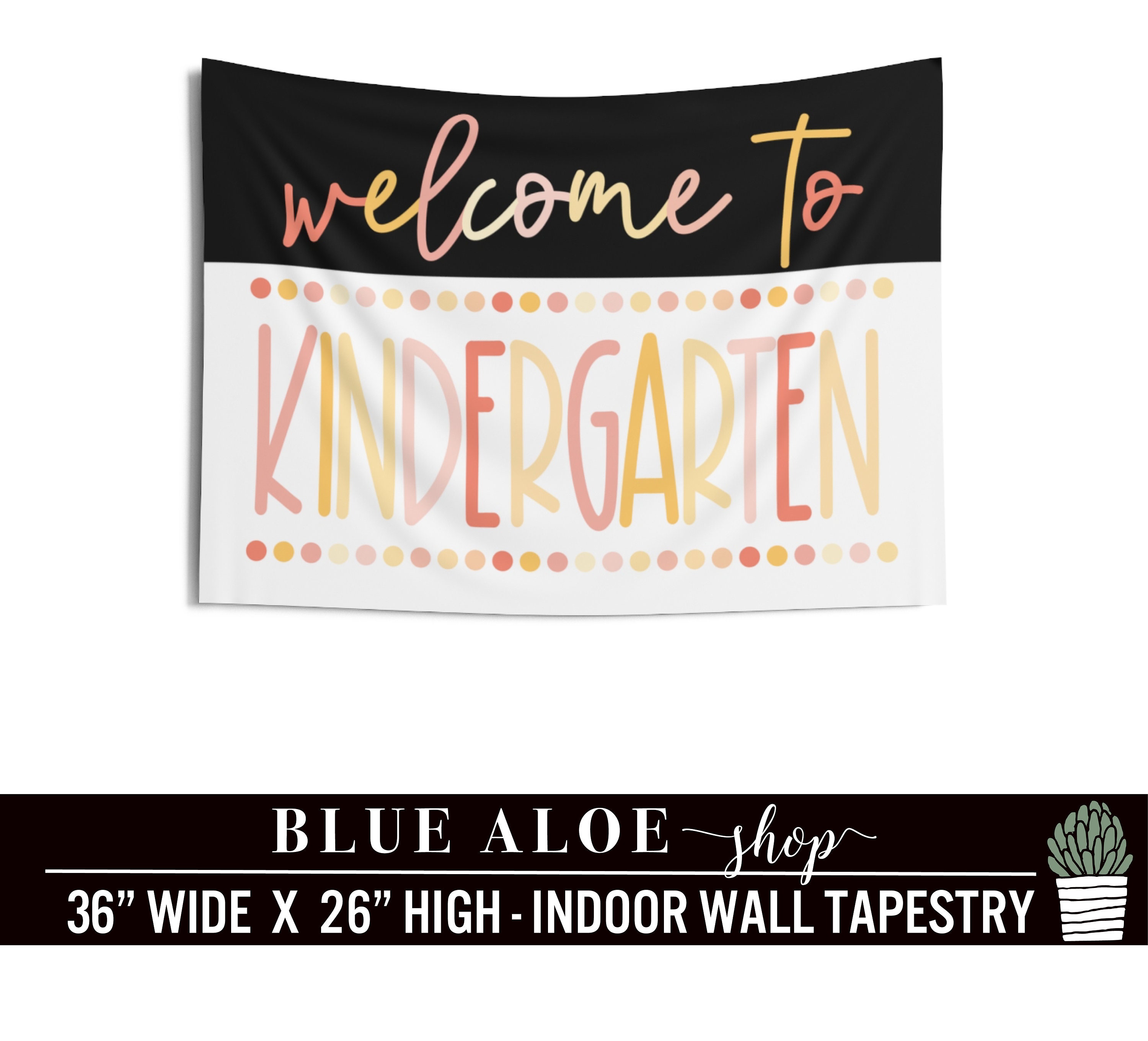 Welcome to Kindergarten Classroom Wall Tapestry Hanging Banner - Etsy