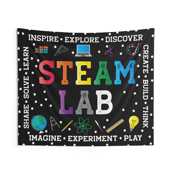 STEAM Lab Classroom Wall Tapestry Hanging Banner for Class - Etsy