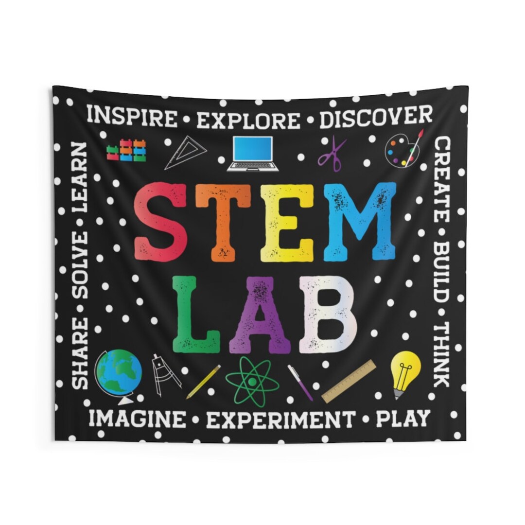 Stem Lab Classroom Wall Tapestry Hanging Banner for Class Decoration ...