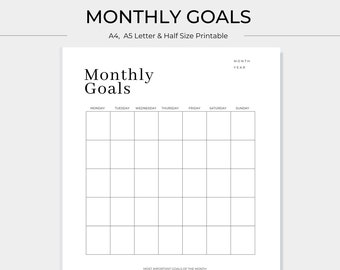 Vision Board Printable Insert Instant Digital Download A4 - Etsy