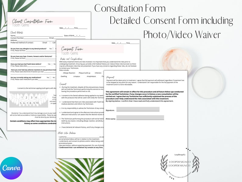 Tooth Gem Consent Form Tooth Gem Waiver Tooth Gem Aftercare - Etsy Tooth Gem Consent Form Tooth Gem Waiver Tooth Gem Aftercare - Etsy