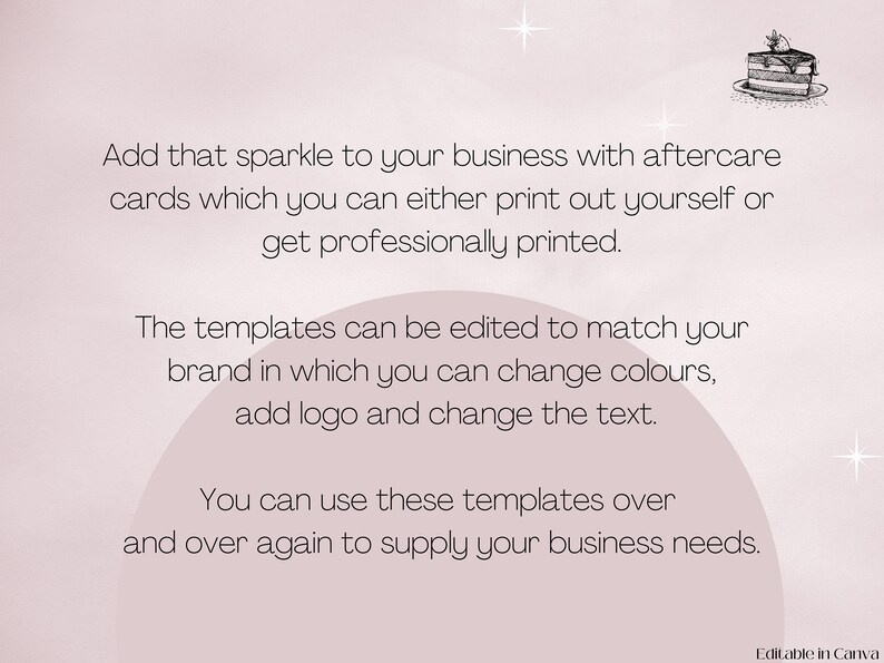 Cake Care Card Template Cake Instructions, Wedding Cake Care Cards ...