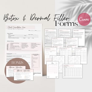 Editable Botox, Botulinum Toxin, Dermal Filler, Consent Form ...