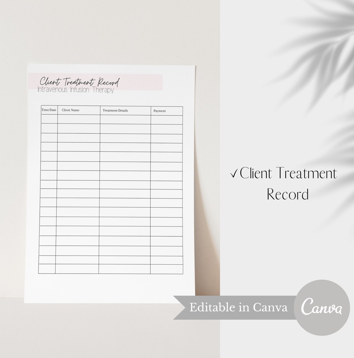 IV Therapy Intake, Consent, and Aftercare Form, Intravenous Therapy ...