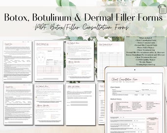 Neurotoxins Botox Client Intake Pack Botox Forms Aesthetics - Etsy