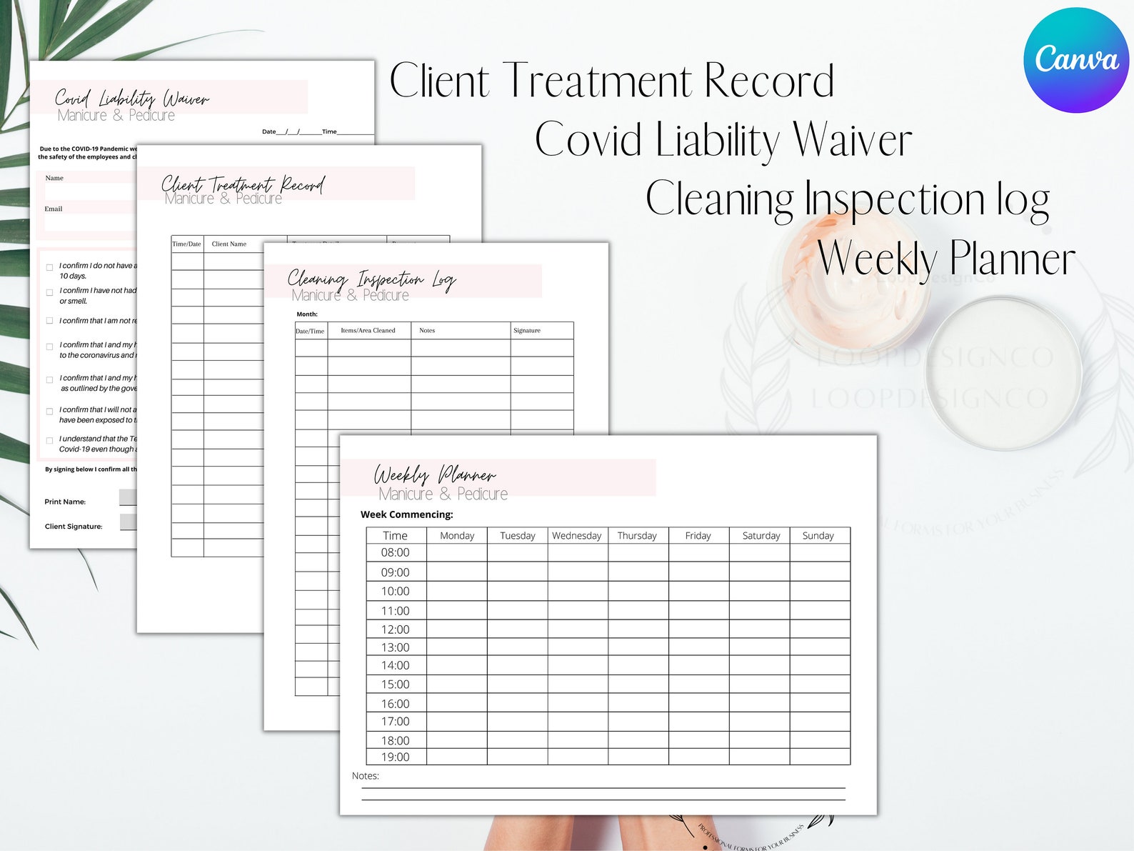 Nail Consultation Form, Nail Technician Form, Client Intake, Manicure ...