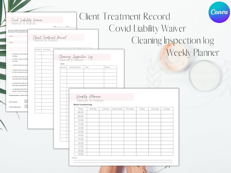 Nail Consultation Form, Nail Technician Form, Client Intake, Manicure ...