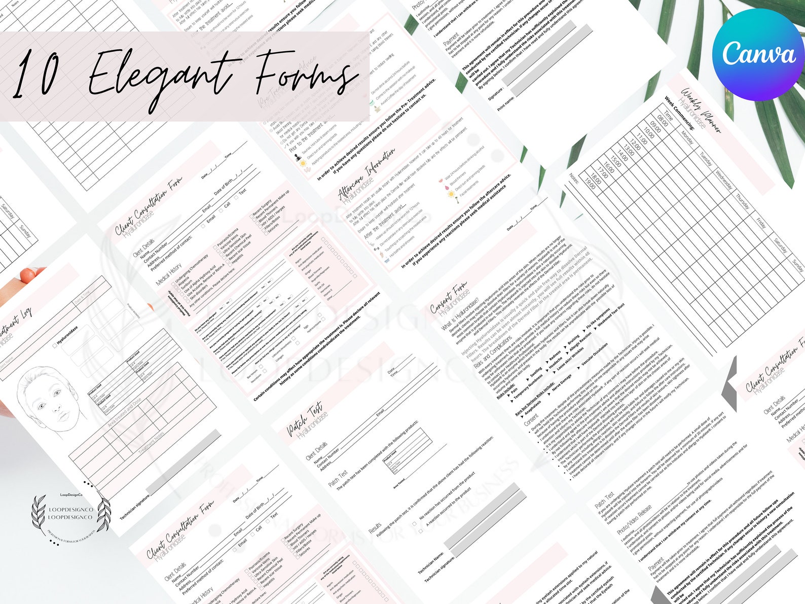 Hyaluronidase/ Hyalase Form, Consent Form, Dermal Filler Dissolving ...