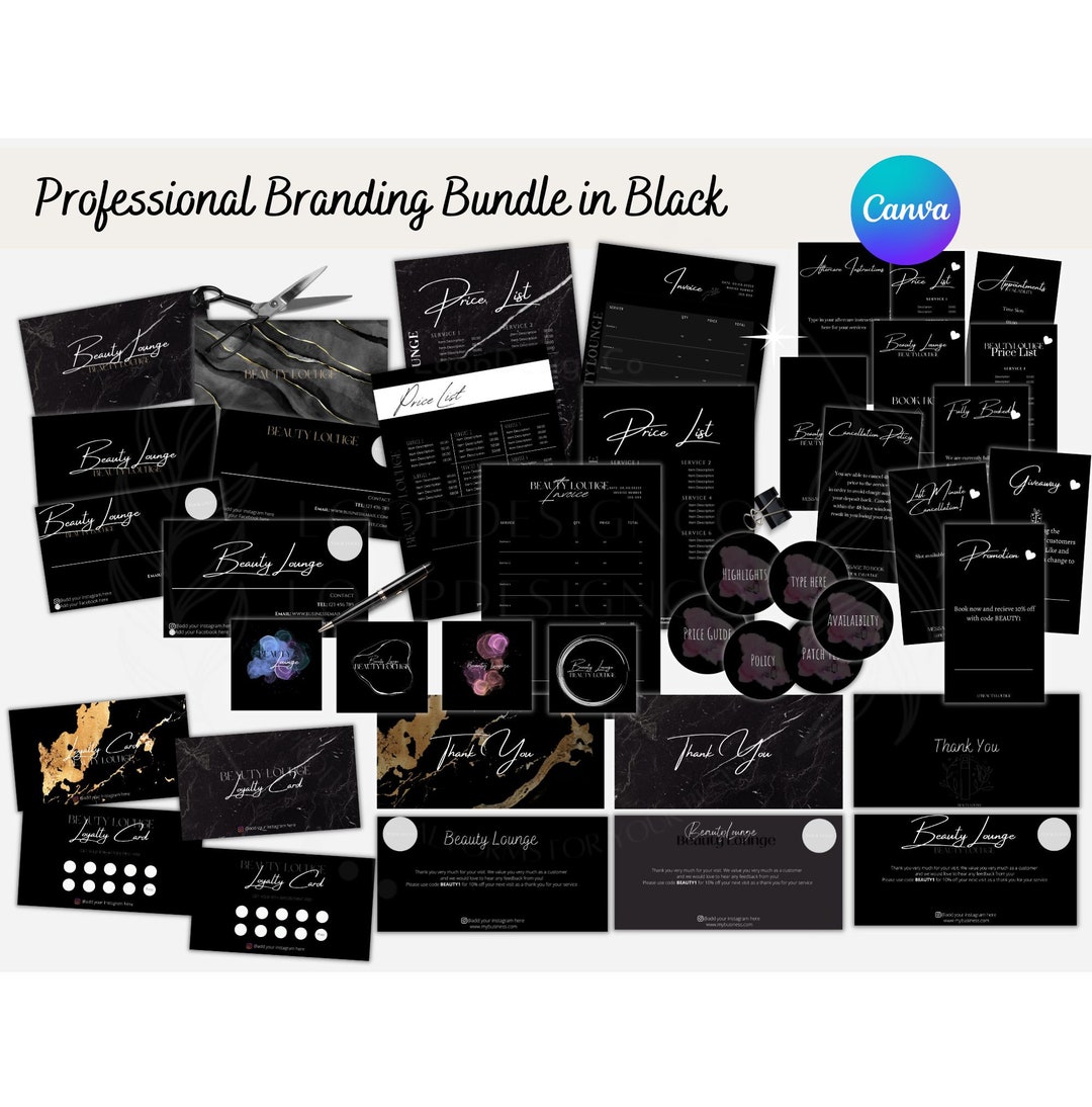 MIL 30+ Branding Kit Set Bundle Templates, Printable, Editable, Digital ...