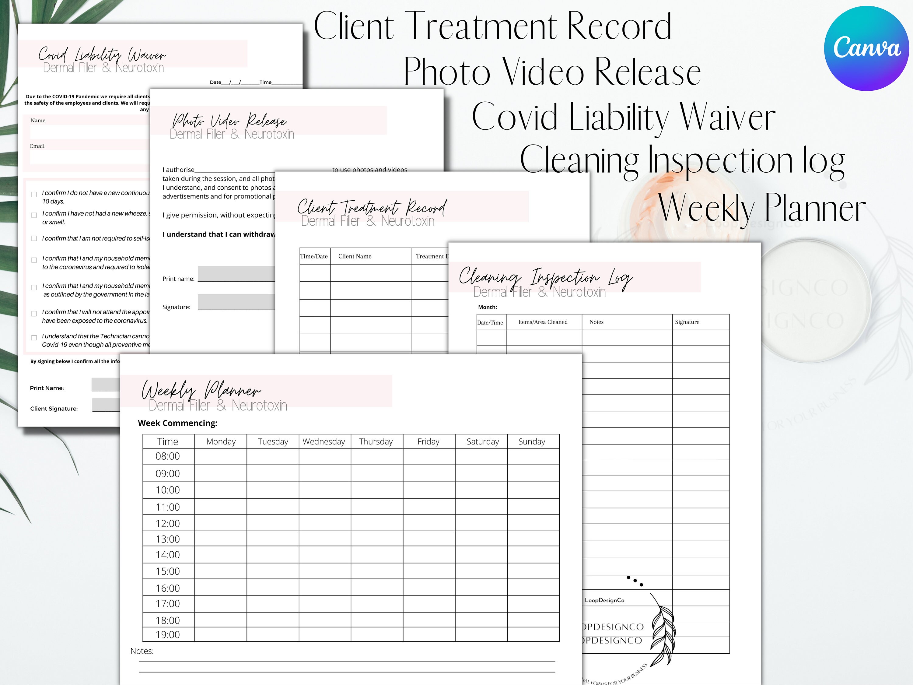 Editable Botox, Botulinum Toxin, Dermal Filler, Consent Form ...